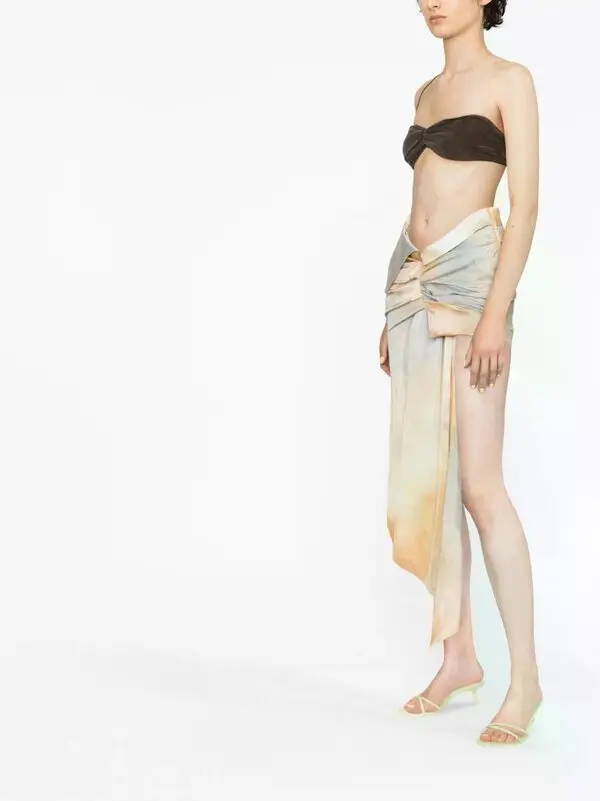 Off-White Tie-dye Asymmetric Skirt