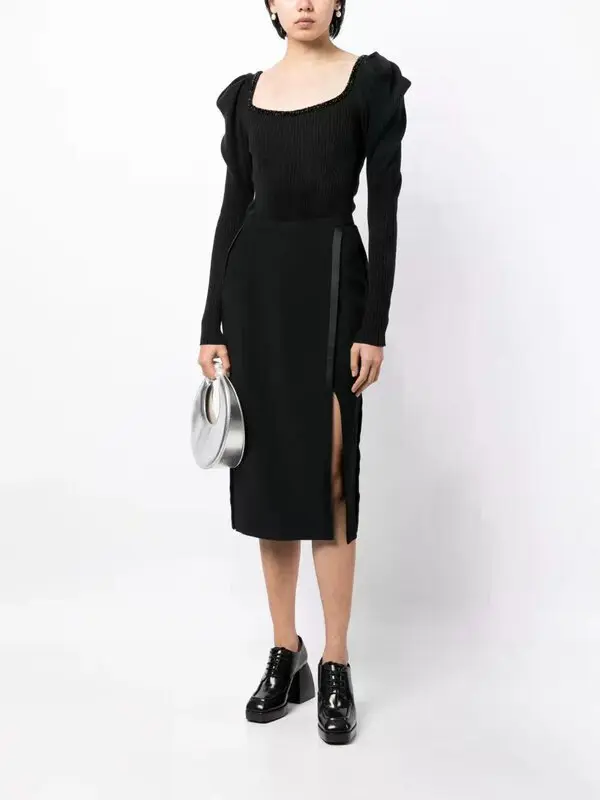 Dice Kayek High-waist Overlapping Panel Skirt