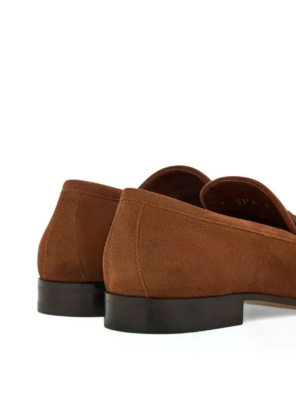 FERRAGAMO Gancini Suede Loafers