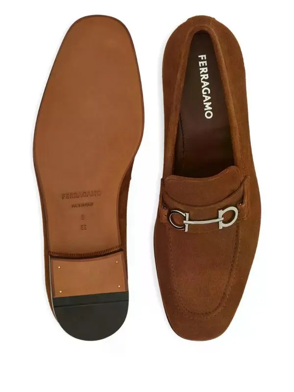 FERRAGAMO Gancini Suede Loafers
