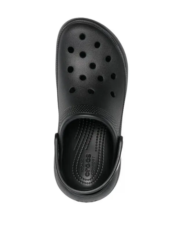 CROCS Double-platform Slingback Slides - Black