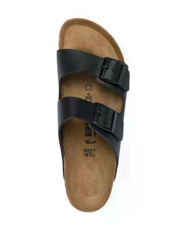 BIRKENSTOCK Buckle-fastening Leather Sandals - Black