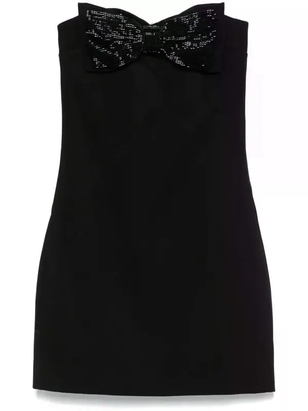 SELF-PORTRAIT Crepe Bandeau Mini Dress