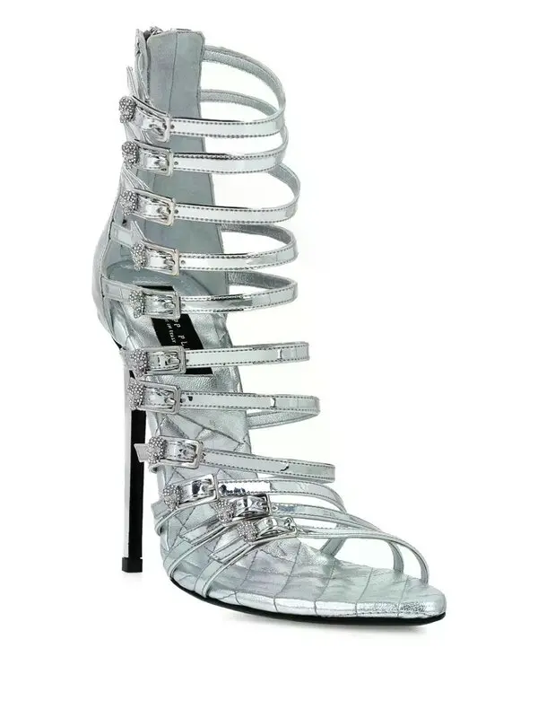 Philipp Plein Tone Stiletto Sandals With Multi-way Straps