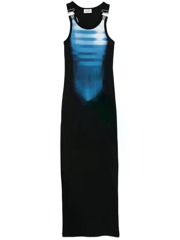 JEAN PAUL GAULTIER Swimsuit-print Maxi Dress - Black