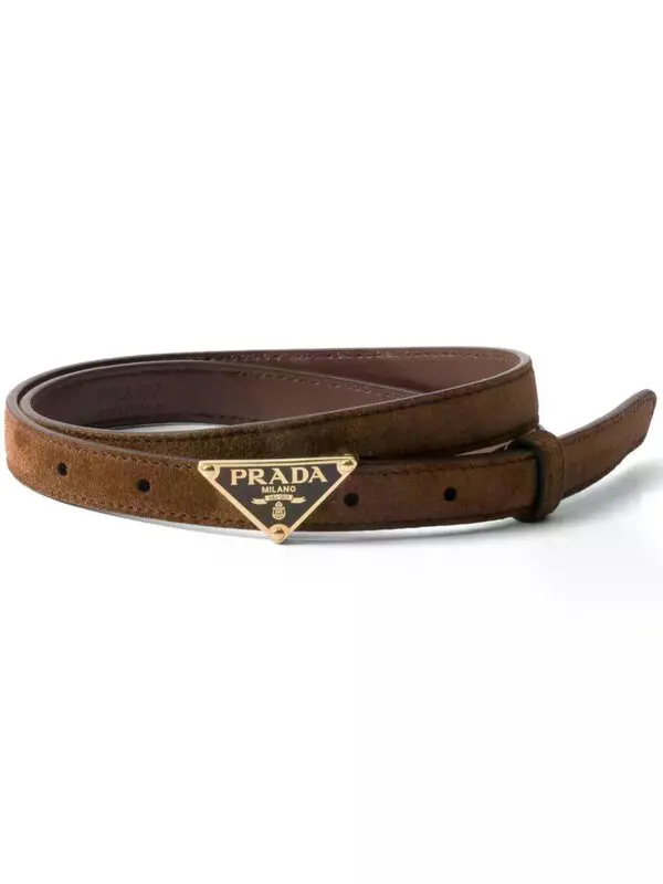 Prada Suede Belt - Brown