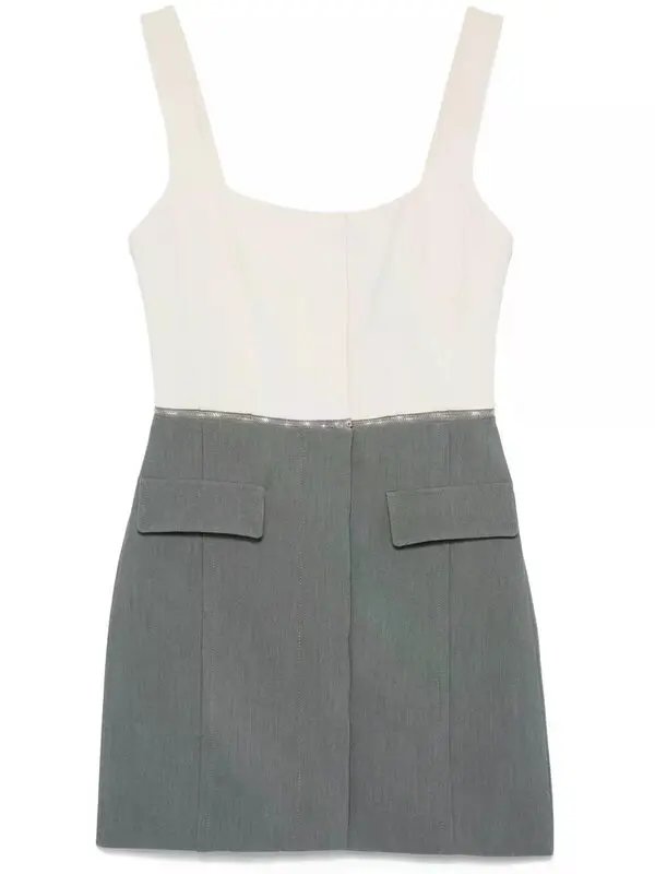 Patrizia Pepe Zipped Mini Dress - Grey