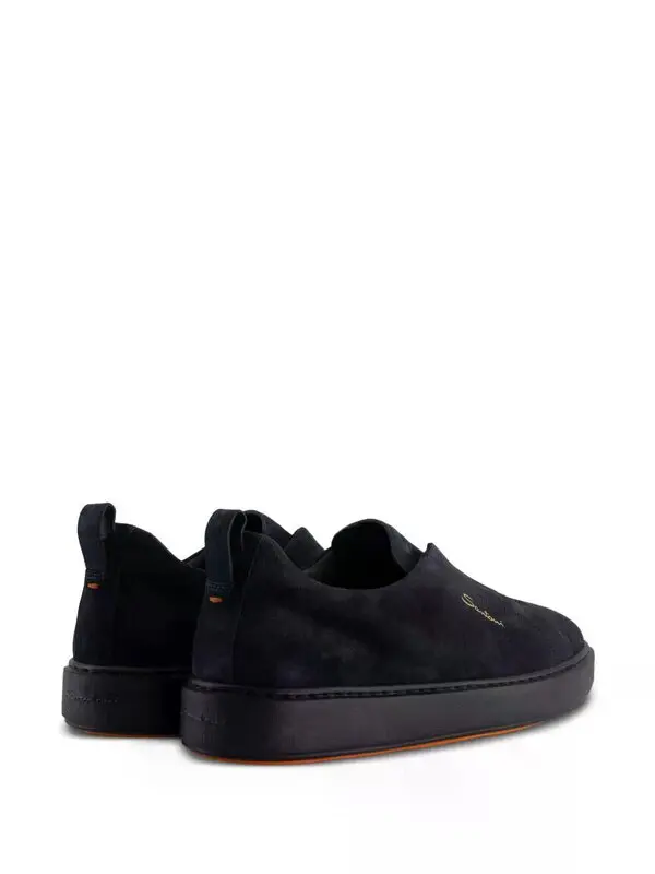 Santoni Suede Slip-on Sneakers - Blue