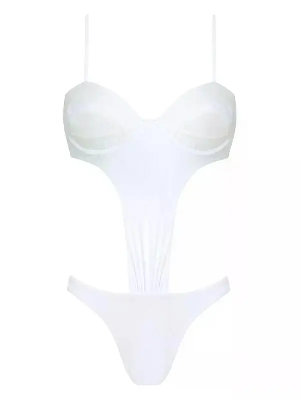 AMIR SLAMA Cut-out Swimsuit - White