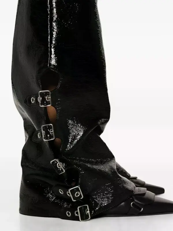 COURREGES Multi-buckle Flared Trousers