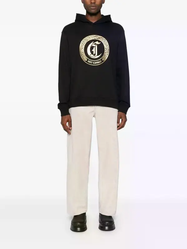 Just Cavalli Logo-appliqué Hoodie
