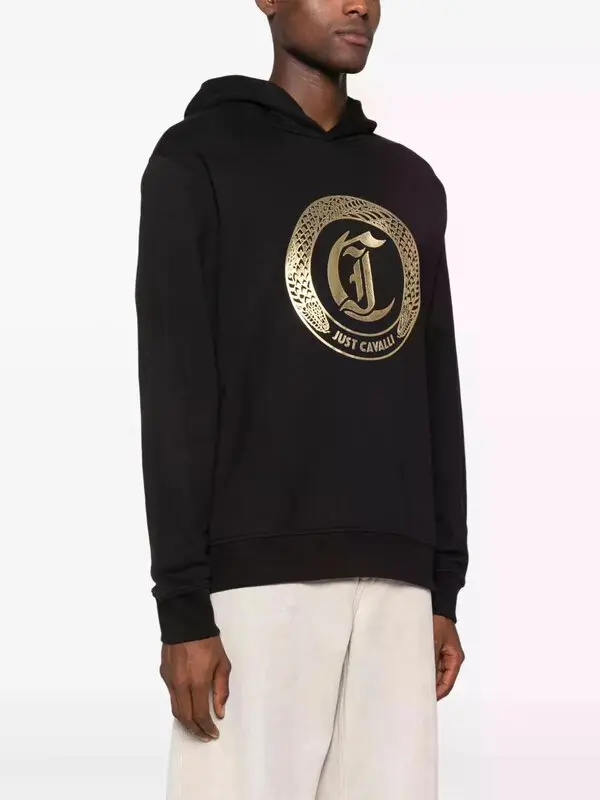 Just Cavalli Logo-appliqué Hoodie