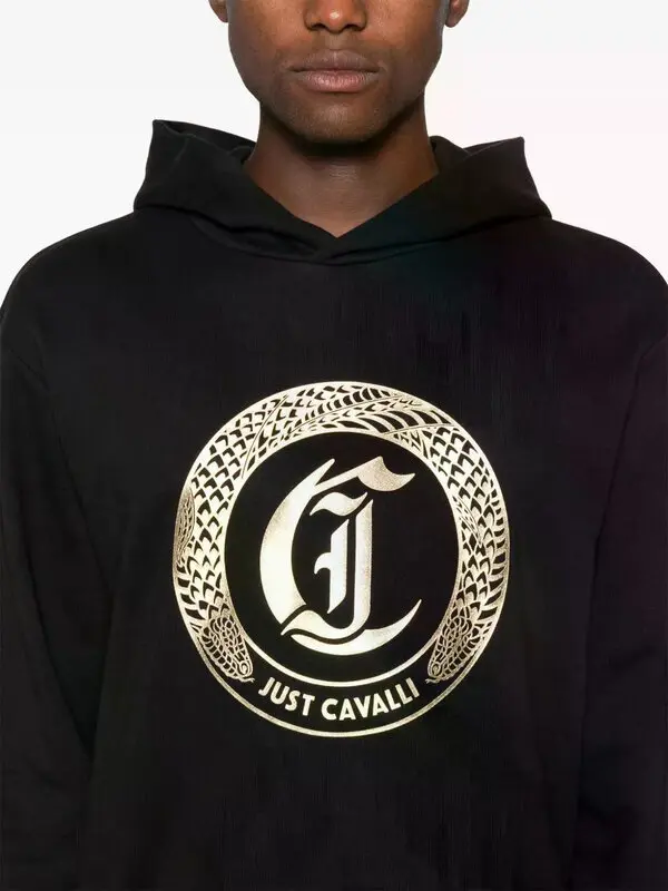 Just Cavalli Logo-appliqué Hoodie