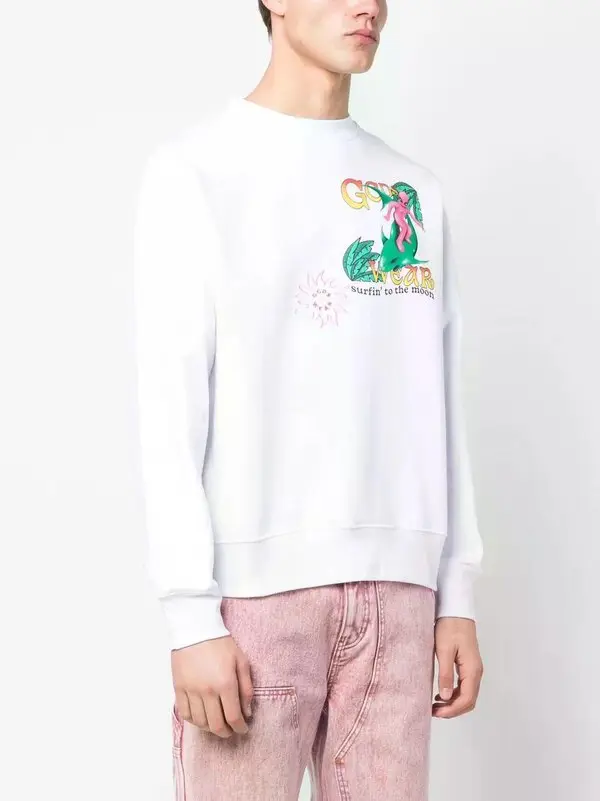 Gcds Graphic-print Crew-neck Sweatshirt
