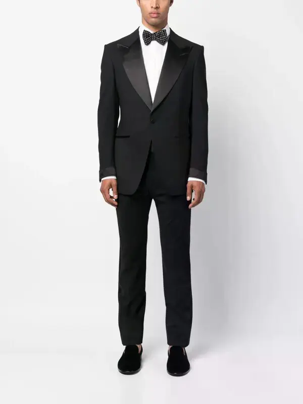 TOM FORD Peak Lapels Single-breasted Suit - Black