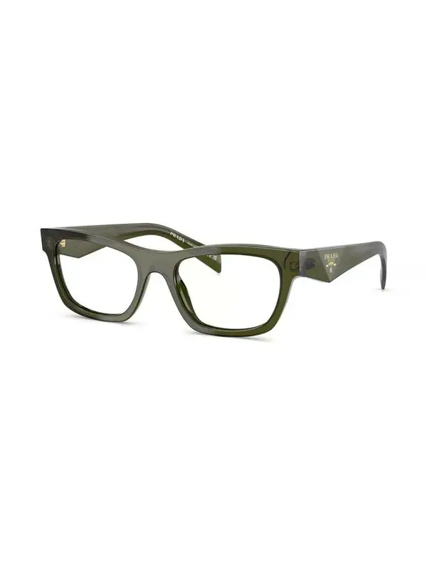 Prada Geometric-frame Glasses - Green