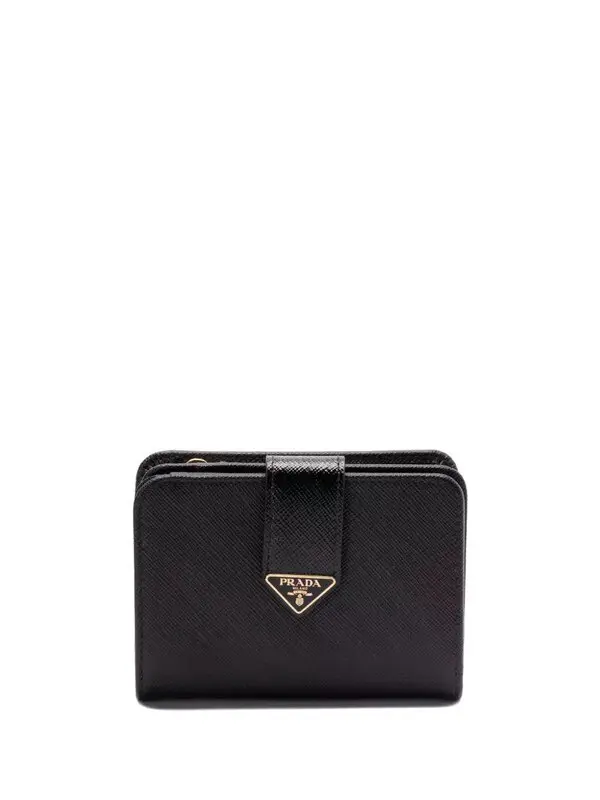 Prada Triangle-logo Bi-fold Wallet - Black