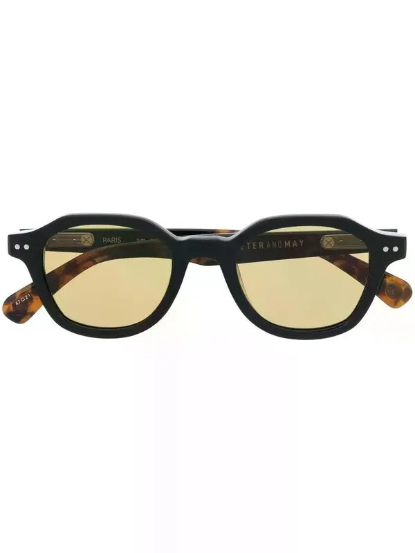PETER AND MAY Sky Square-frame Sunglasses - Black