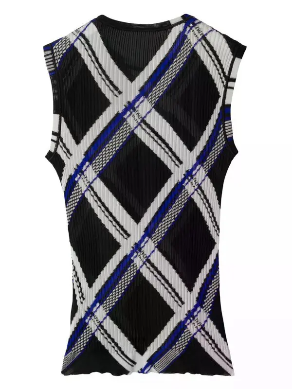 Burberry Checked Silk Top