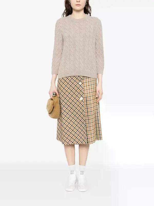 N.peal Emilia Cable Round Neck Sweatshirt