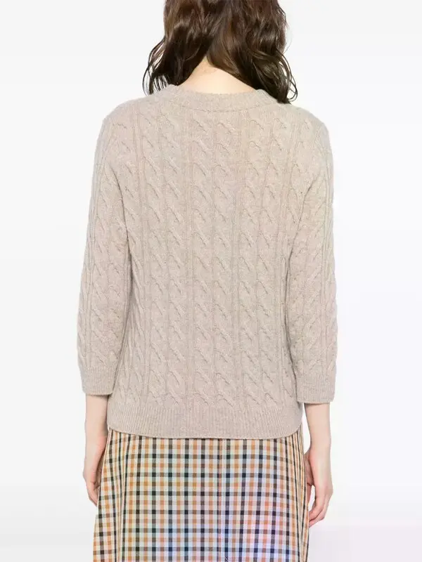 N.peal Emilia Cable Round Neck Sweatshirt