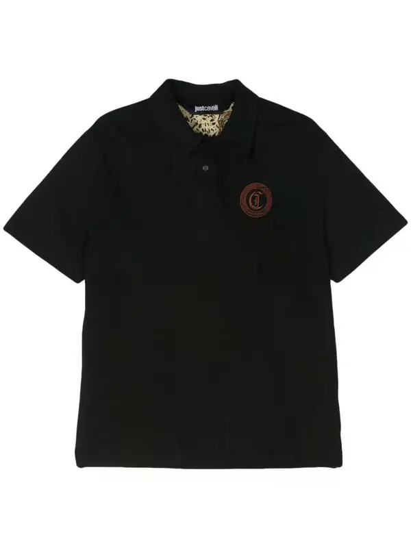 Just Cavalli Logo-embroidered Polo Shirt