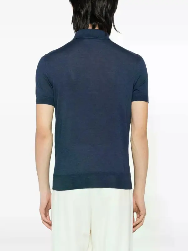 TOM FORD Short-sleeved Polo Shirt - Blue