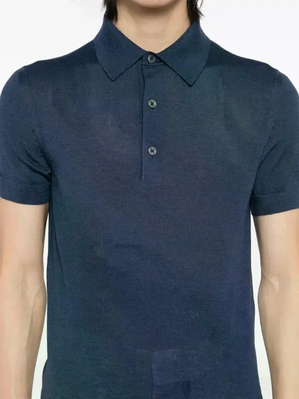 TOM FORD Short-sleeved Polo Shirt - Blue