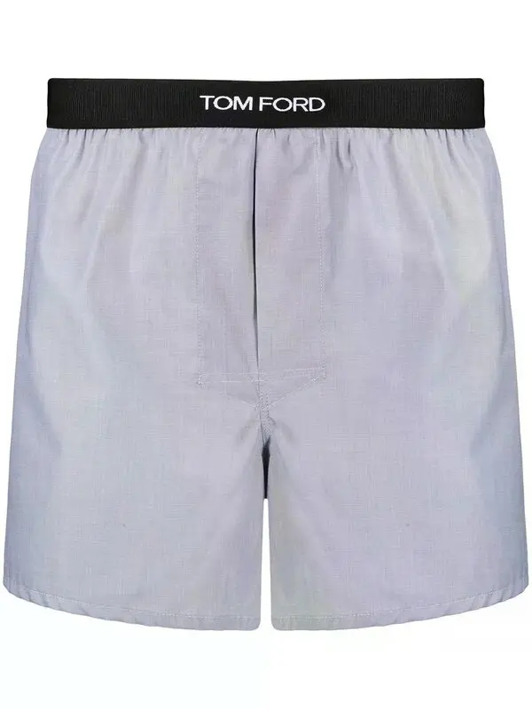 TOM FORD Logo-waistband Boxers - Grey