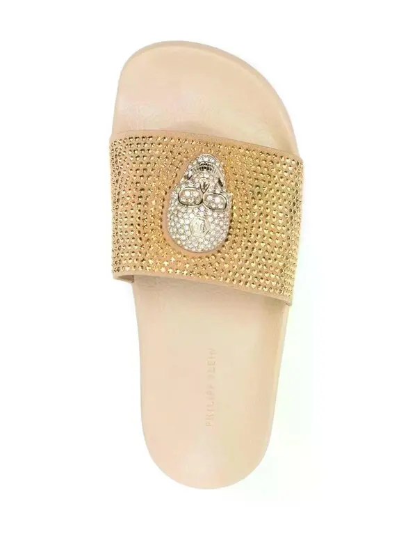 Philipp Plein Skull Strass Pool Slides