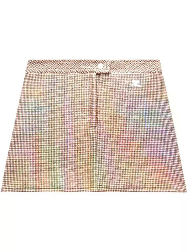 COURREGES Re-edition Checked Miniskirt