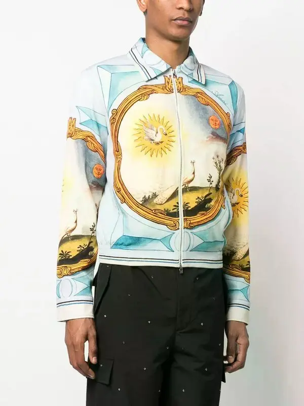 Amiri Landscape Frame Varsity Jacket