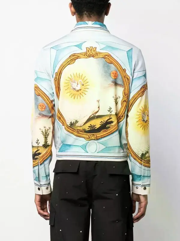 Amiri Landscape Frame Varsity Jacket