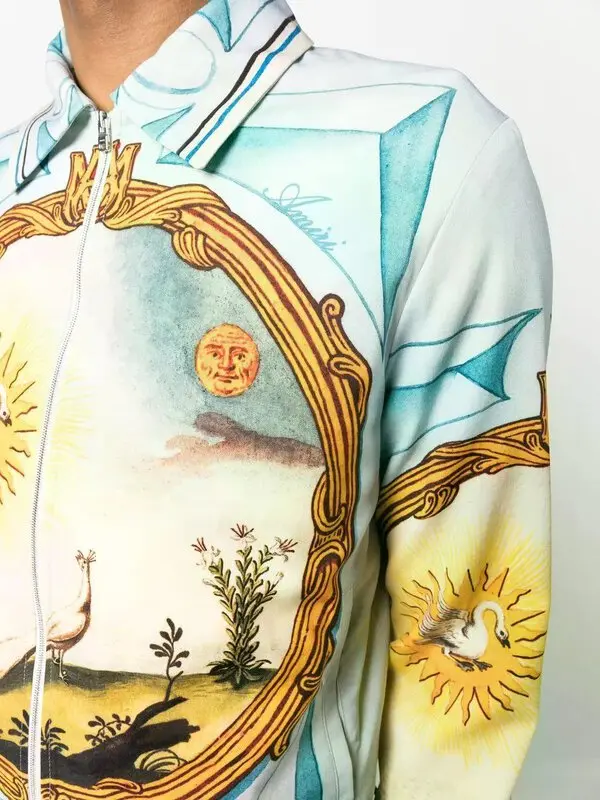 Amiri Landscape Frame Varsity Jacket