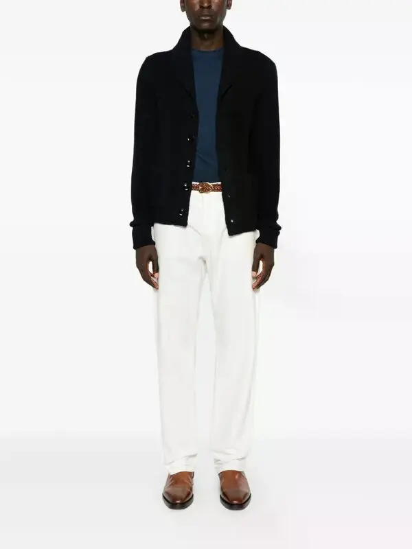 TOM FORD Shawl Cashmere Cardigan - Blue