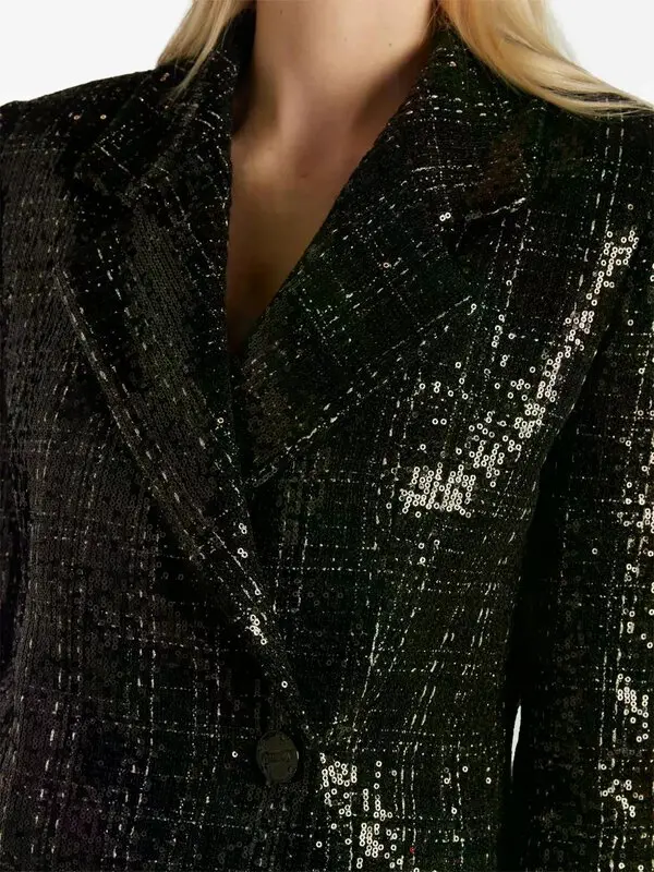 GENNY Sequin-embellished Tweed Cropped Jacket