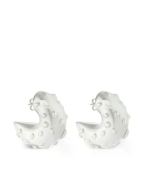 COURREGES Infinity Flecked Hoop Earrings