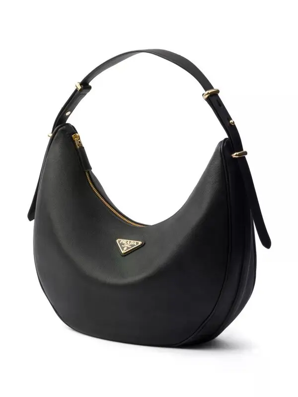 Prada Logo-plaque Leather Shoulder Bag