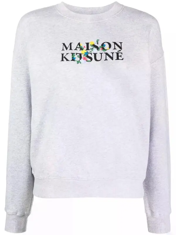 Maison Kitsuné Logo-print Cotton Sweatshirt