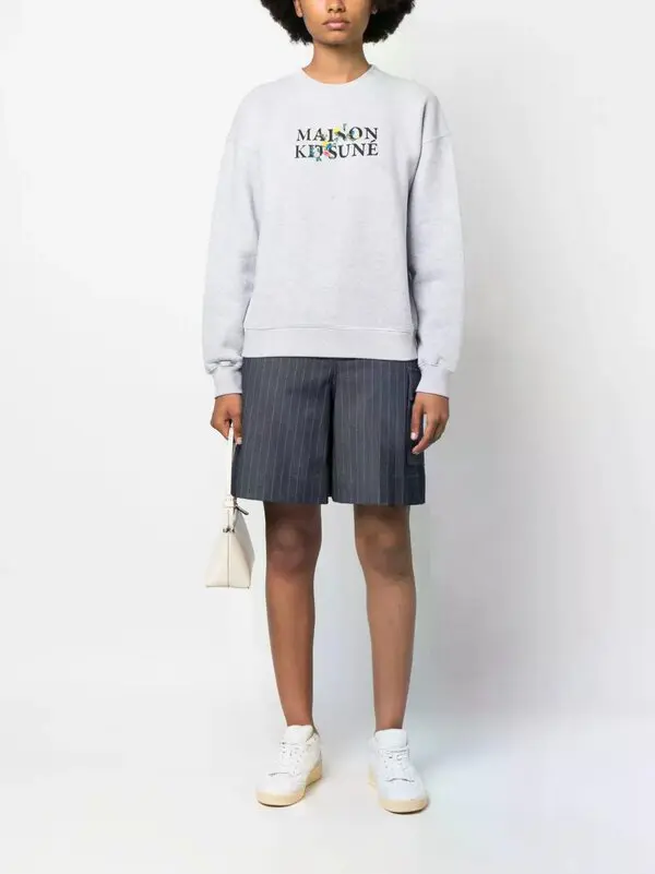Maison Kitsuné Logo-print Cotton Sweatshirt