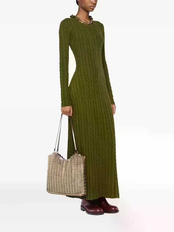 Rabanne Wool Maxi Dress - Green