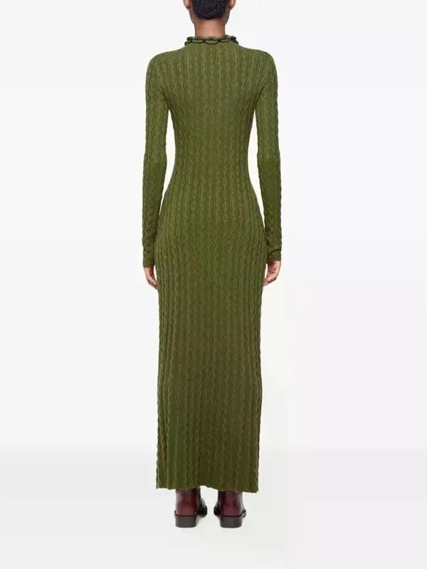 Rabanne Wool Maxi Dress - Green