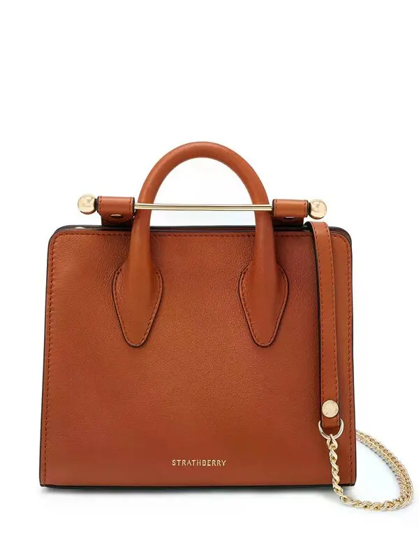 Strathberry Nano Leather Tote Bag - Brown