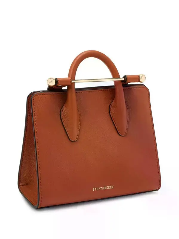 Strathberry Nano Leather Tote Bag - Brown