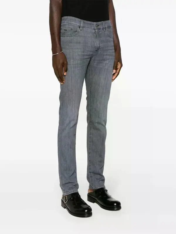 BOSS Mid-rise Slim-fit Jeans - Grey