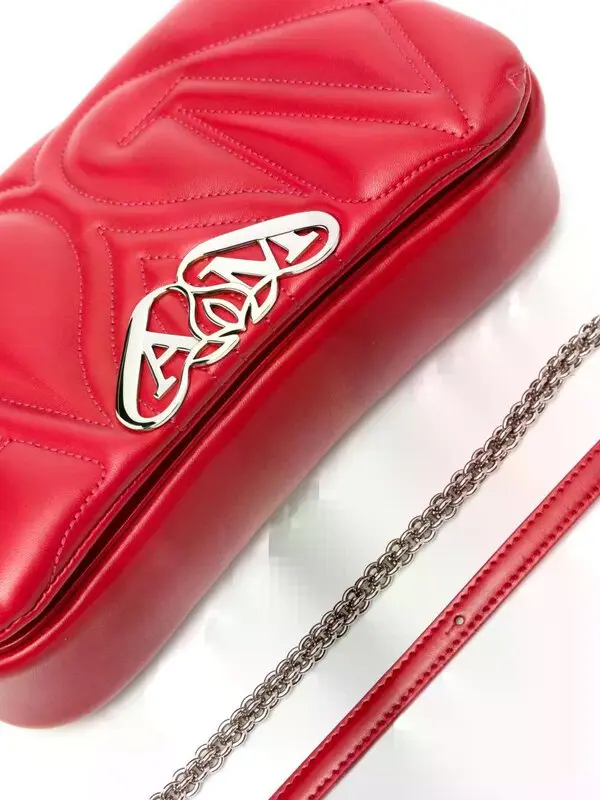 Alexander McQueen Small Seal Clutch Bag - Red