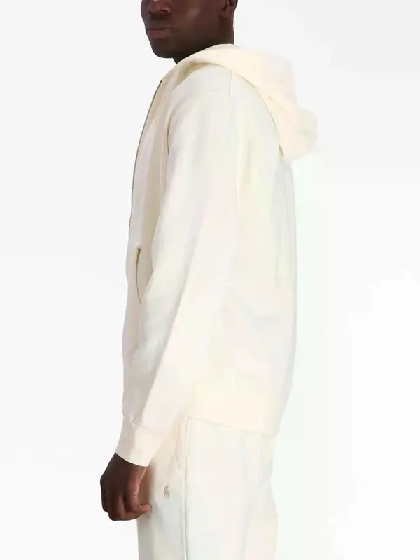 Polo Ralph Lauren Logo-embroidered Cotton Zip-up Jacket - Neutrals
