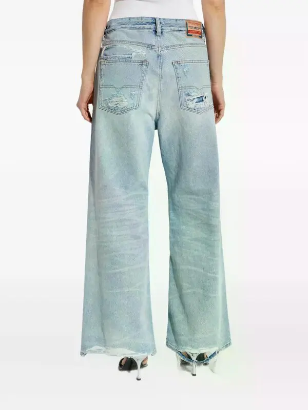 DIESEL® 1996 D-sire Distressed Wide-leg Jeans