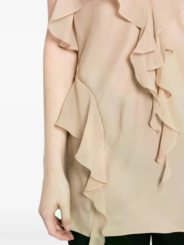 Khaite Draped Silk Top