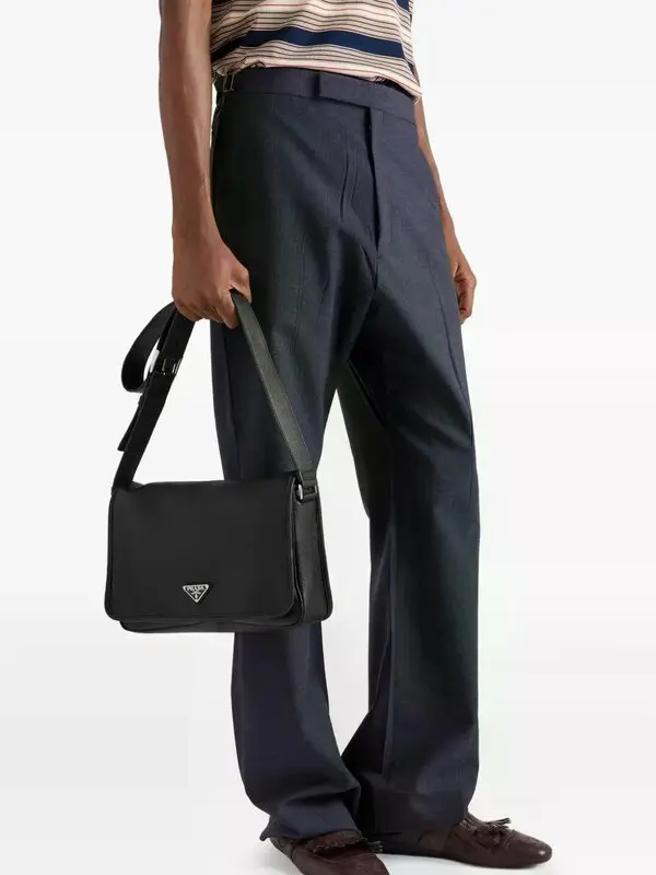 Prada Textured Leather Messenger Bag